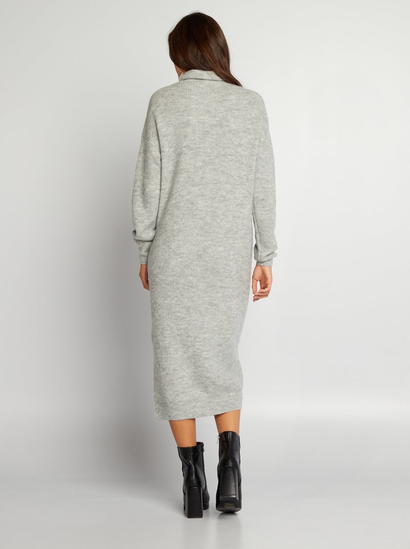 Maxi pull con collo a dolcevita - GRIGIO - 25.00€ - Kiabi