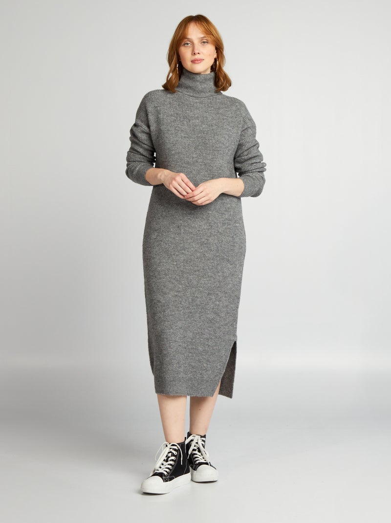 Maxi pull con collo a dolcevita - GRIGIO - 25.00€ - Kiabi