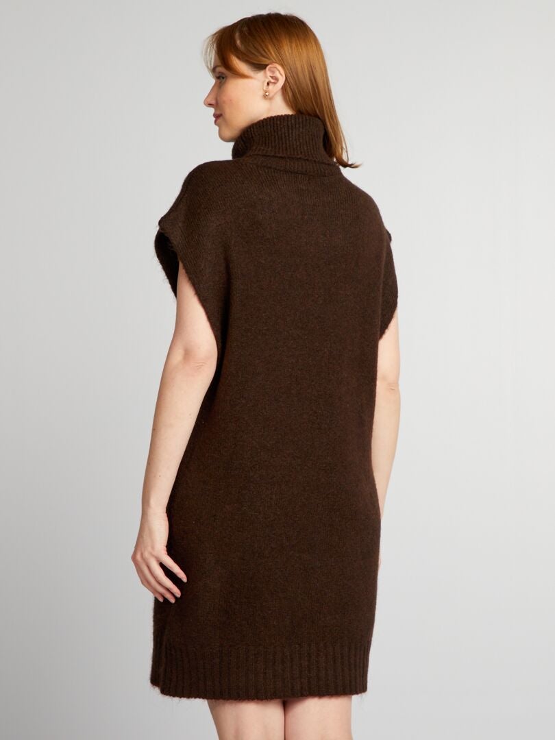 Maxi pull con collo a dolcevita - MARRONE - Kiabi - 27.00€