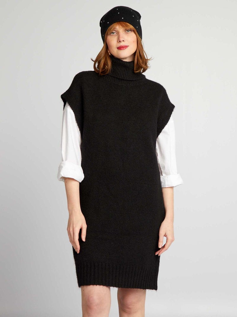 Maxi pull con collo a dolcevita - nero - 27.00€ - Kiabi