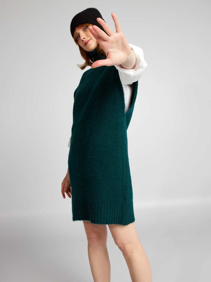 Maxi pull con collo a dolcevita - VERDE - 27.00€ - Kiabi