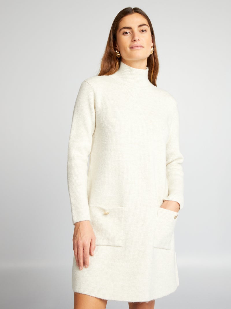 Maxi pull in maglia - BIANCO - 27.00€ - Kiabi