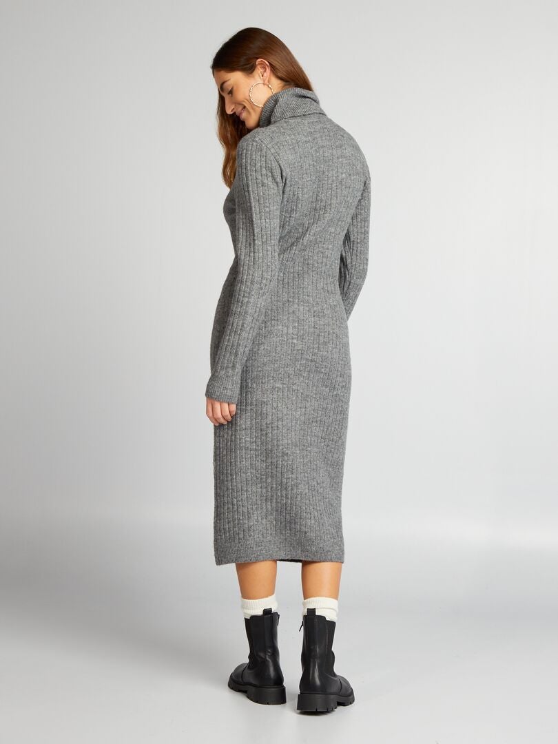 Maxi pull midi con collo a dolcevita - GRIGIO - Kiabi - 25.00€