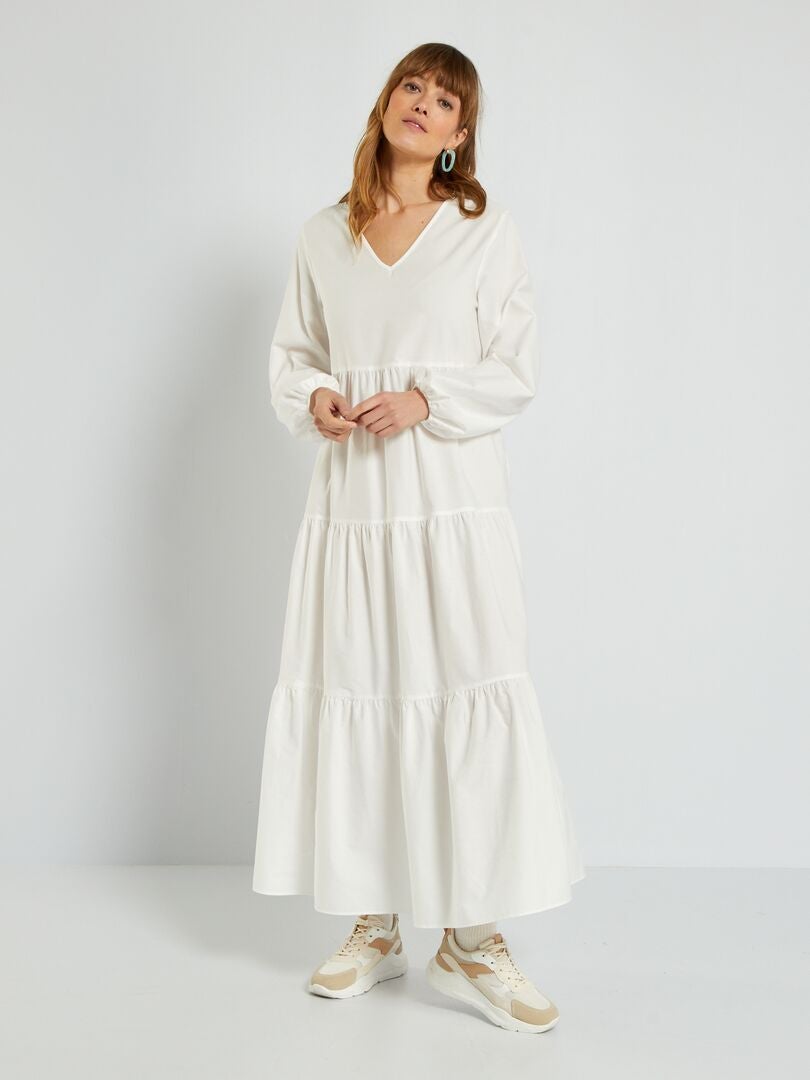 Maxi vestito lungo - Bianco - Kiabi - 35.00€