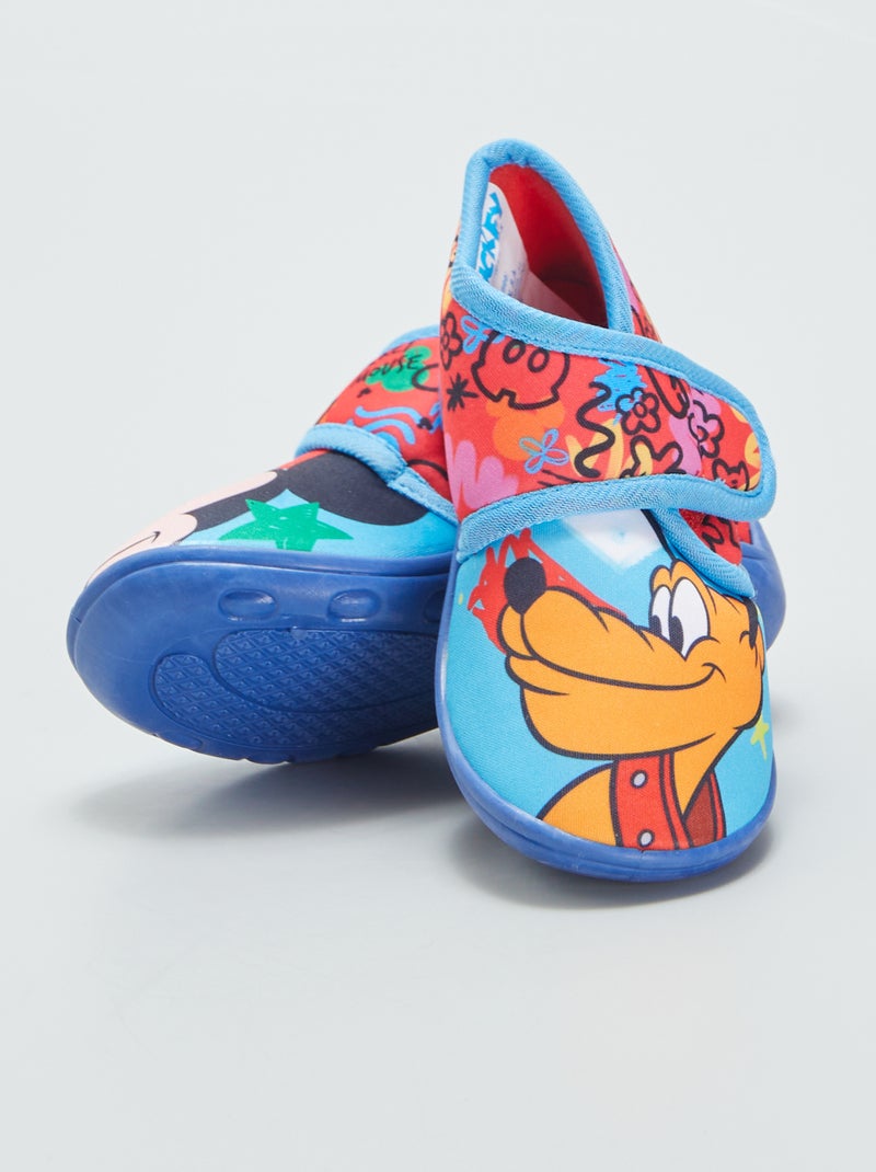 Pantofole alte con chiusura a strappo 'Topolino' - blu - 12.00€ - Kiabi