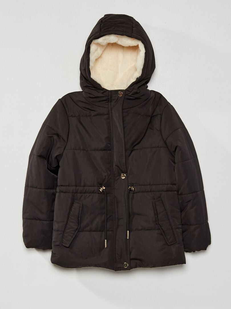 Piumino trapuntato con cappuccio foderato - Nero - Kiabi - 35.00€ Piumino trapuntato con cappuccio foderato - Nero - Kiabi - 35.00€