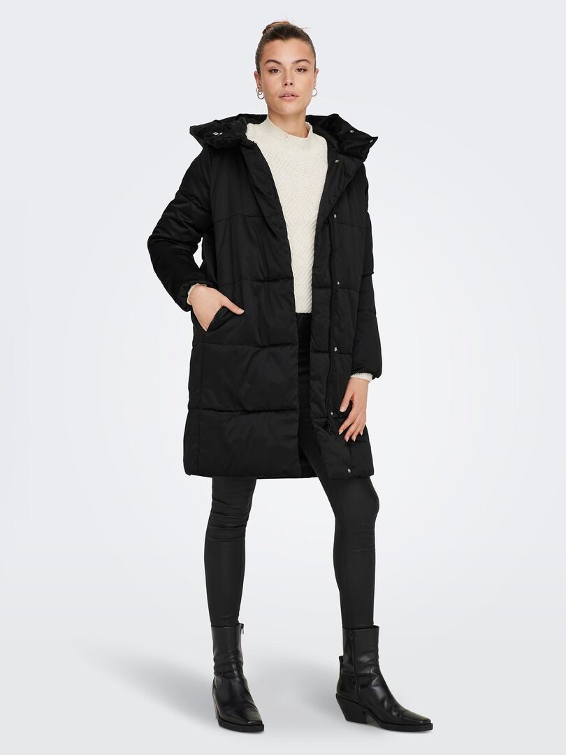 Piumino trapuntato con cappuccio - nero - Kiabi - 68.00€ Piumino trapuntato con cappuccio - nero - Kiabi - 68.00€