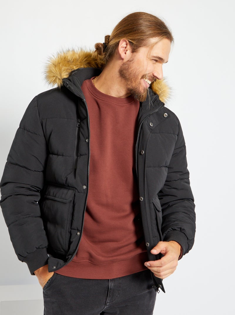 Piumino trapuntato con cappuccio - Nero - Kiabi - 45.00€ Piumino trapuntato con cappuccio - Nero - Kiabi - 45.00€