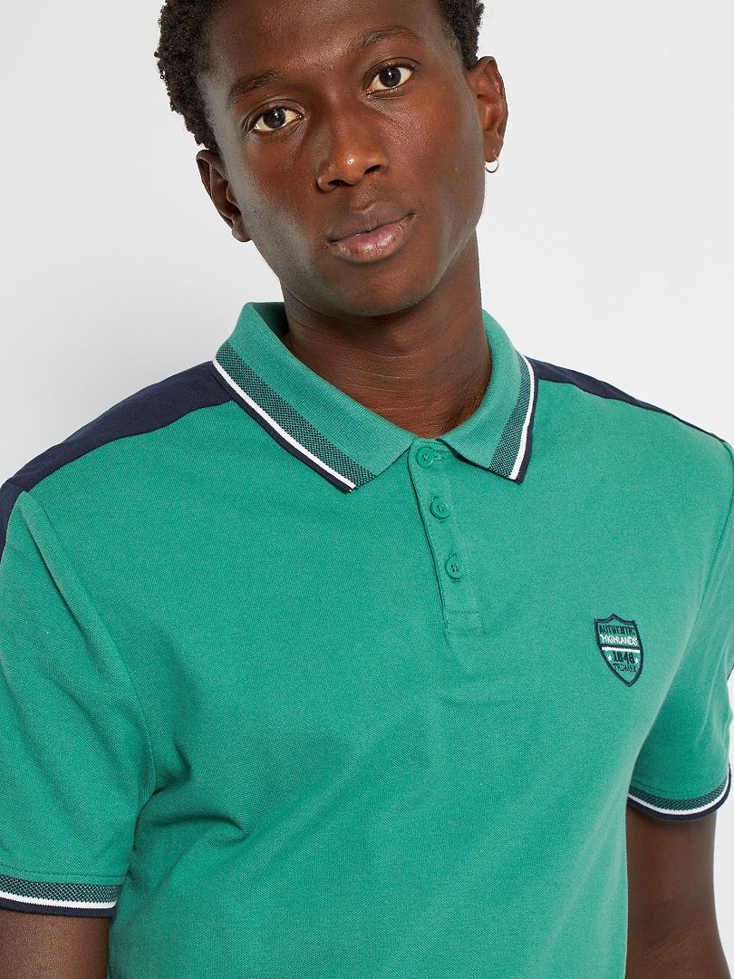 Polo logo ricamato - VERDE - Kiabi - 12.00€