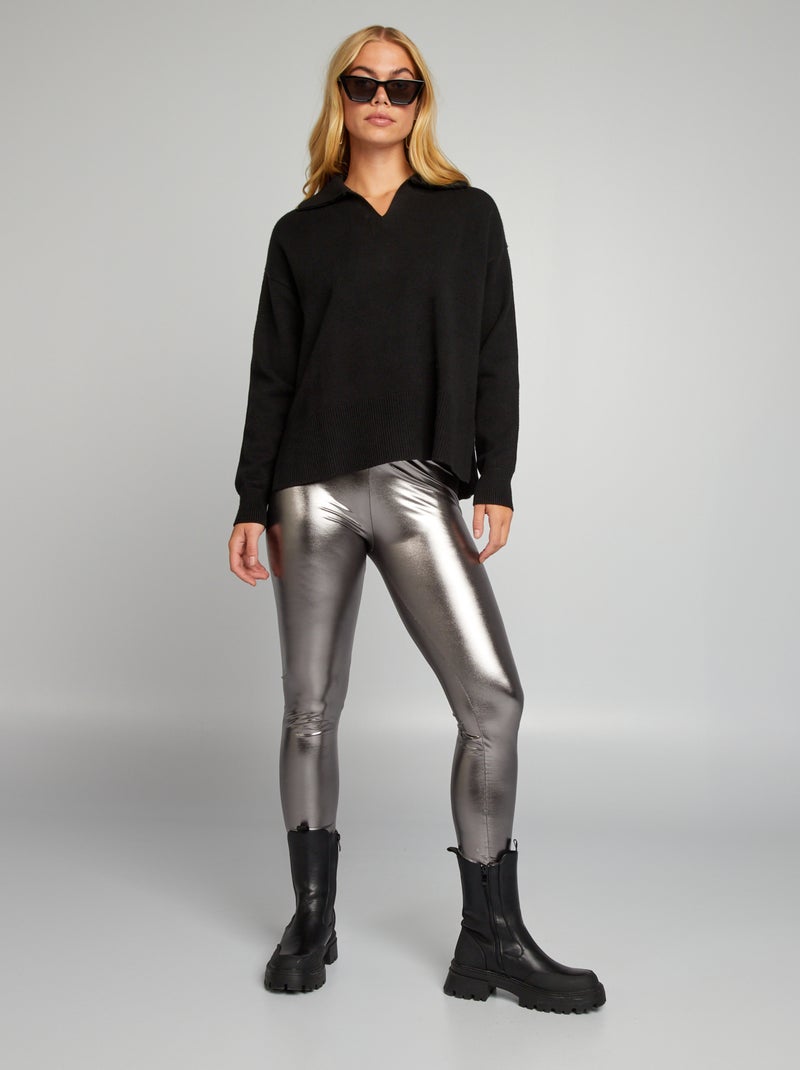 Pullover A Collo Alto Con Zip Nero Kiabi 2000€