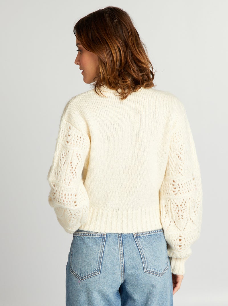 Pullover In Maglia Traforata Con Collo Alto Beige Kiabi 2200€