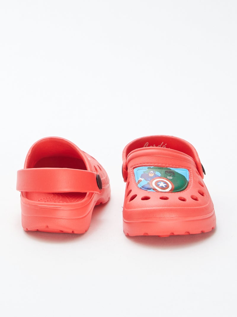 Sabot imbottiti in plastica stampata 'Avengers' 'Marvel' - Rosso ...