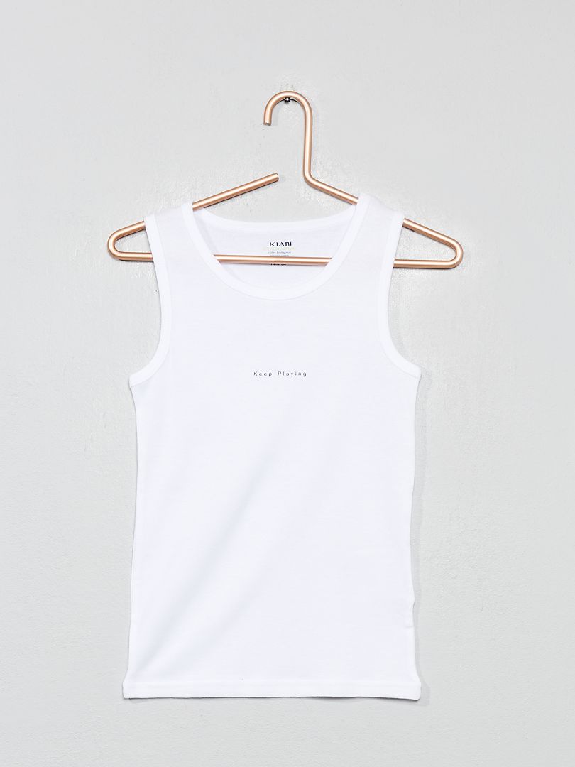 Set 2 canotte cotone bio - BIANCO - Kiabi - 6.00€