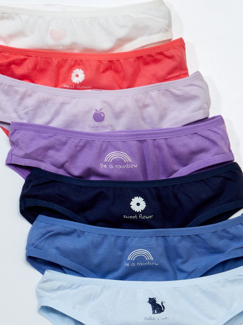 Set 7 mutandine giorni della settimana - VIOLA - 7.00€ - Kiabi