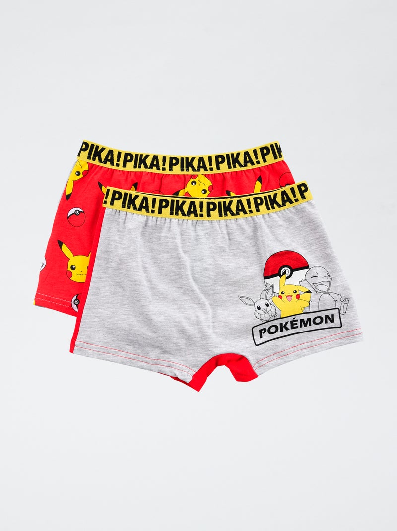 Set di 2 boxer 'Pokémon' in cotone - Grigio - Bambino - 4.80€ - Kiabi