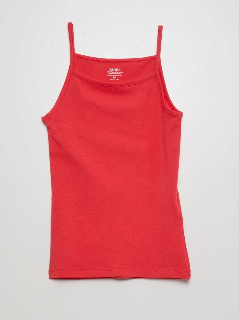 Set di 2 canotte tinta unita - ROSA - Bambina - 3.00€ - Kiabi