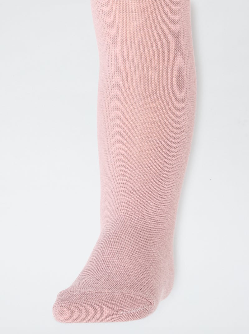 Set di 2 collant im jersey tinta unita - Rosa - Neonata - 6.00€ - Kiabi