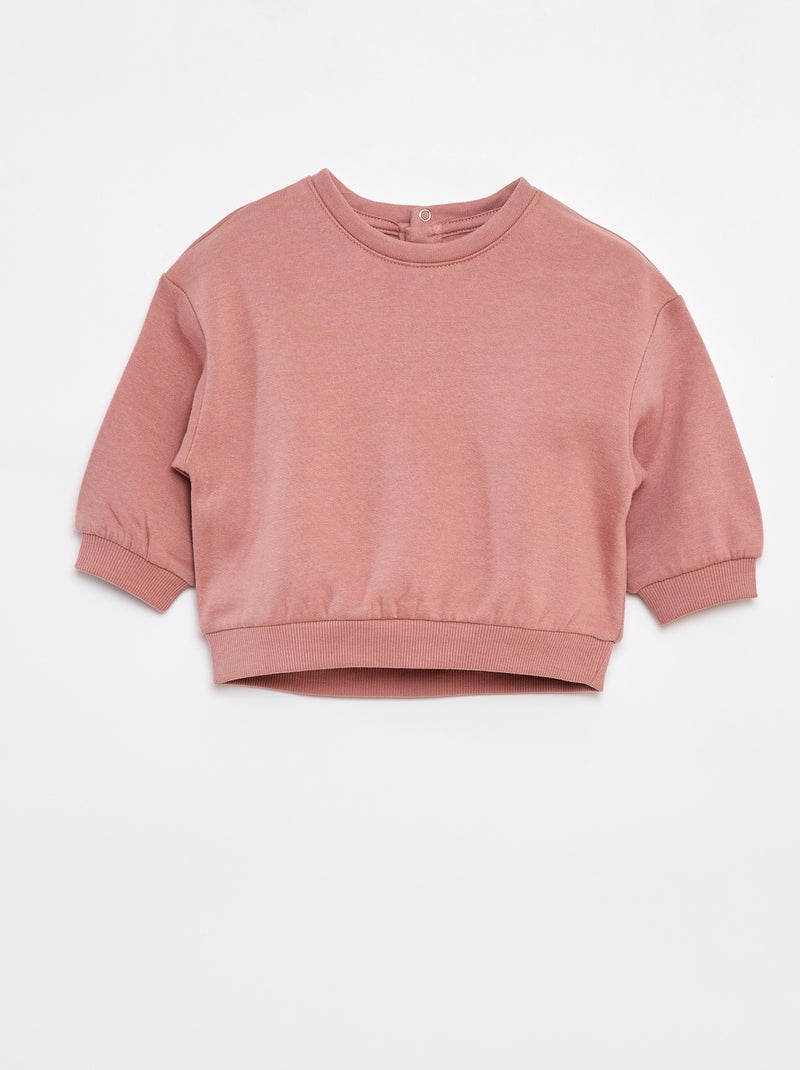 Set di 2 felpe a tinta unita oversize - Rosa - Neonata - 6.50€ - Kiabi