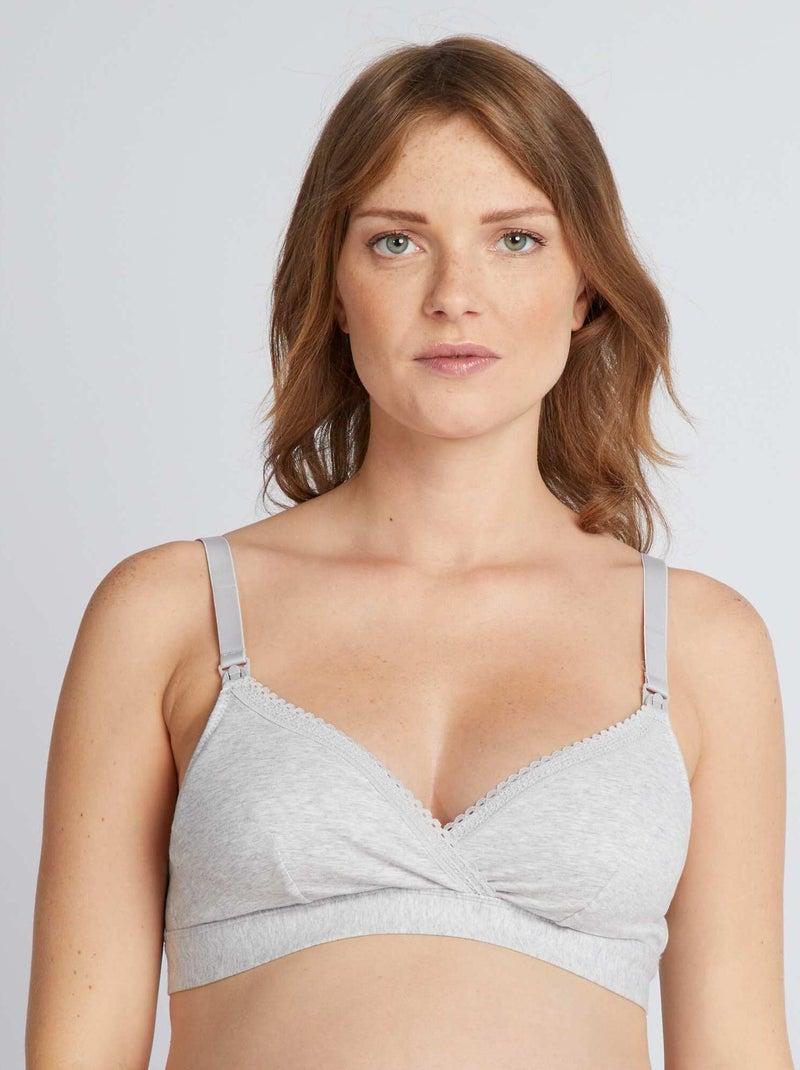 Set Di 2 Reggiseni Per Lallattamento In Cotone Grigio Kiabi 20 00€