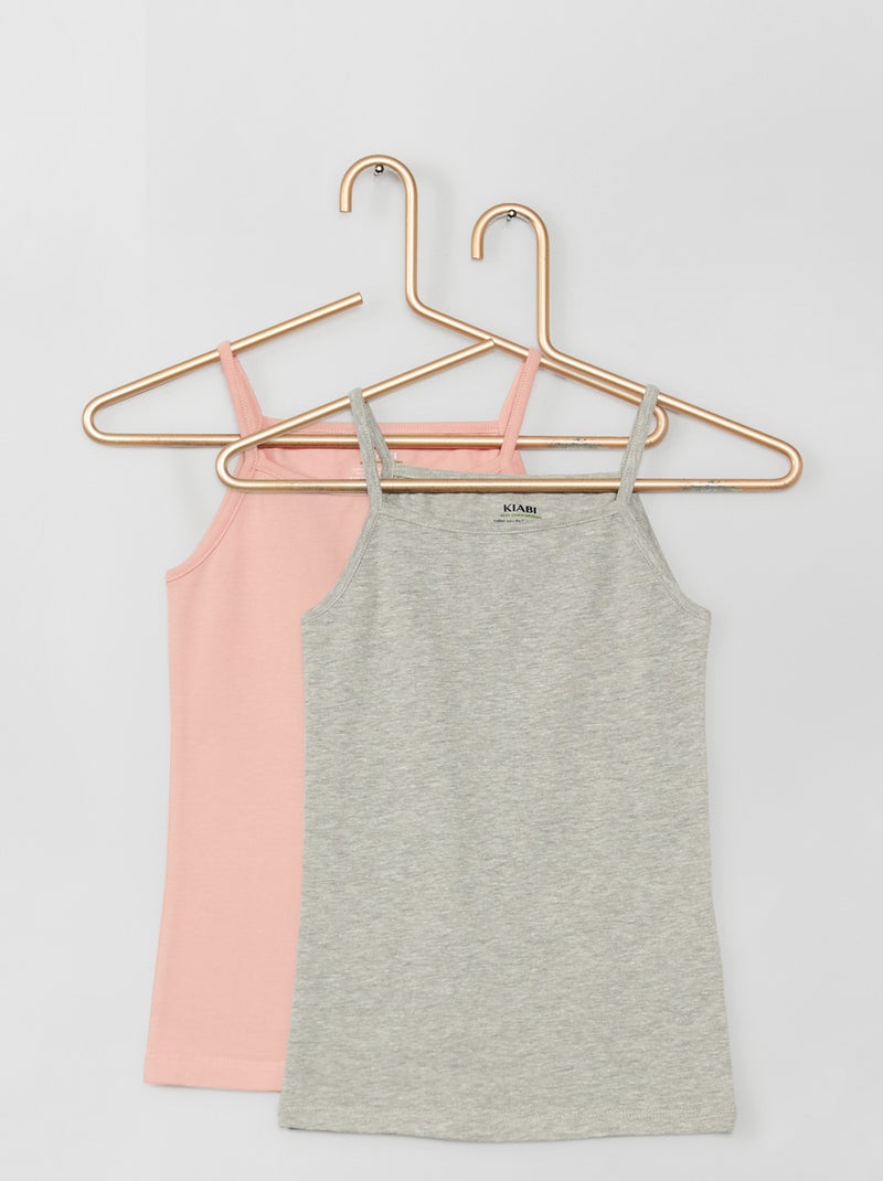 Set di canotte tinta unita in jersey - BIANCO - 4.00€ - Kiabi