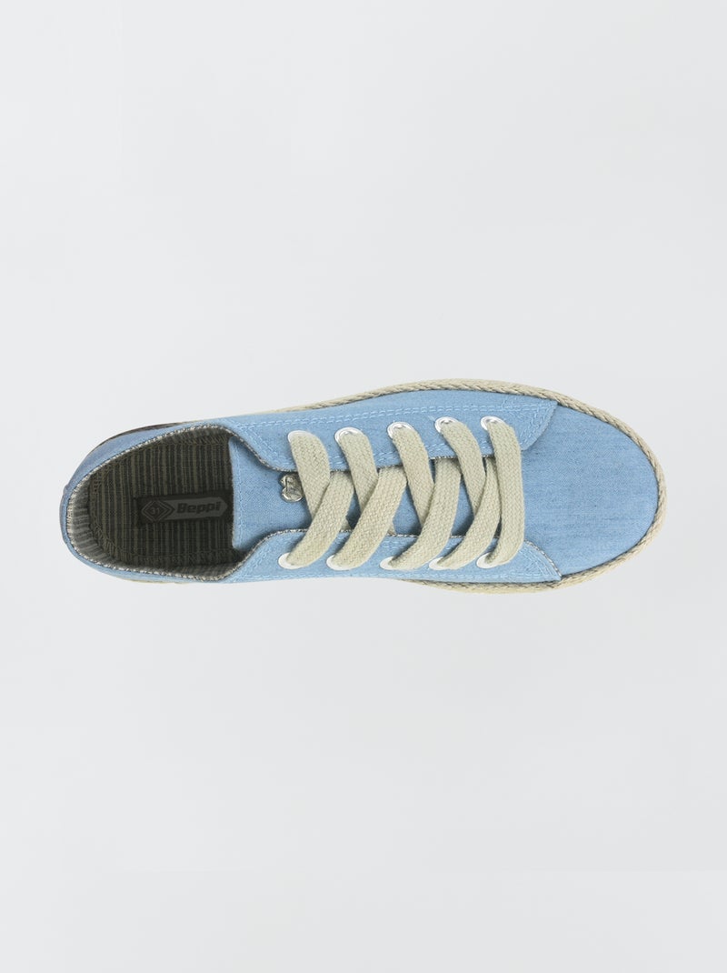 Sneakers in tela con suola spessa - BLU - 18.00€ - Kiabi