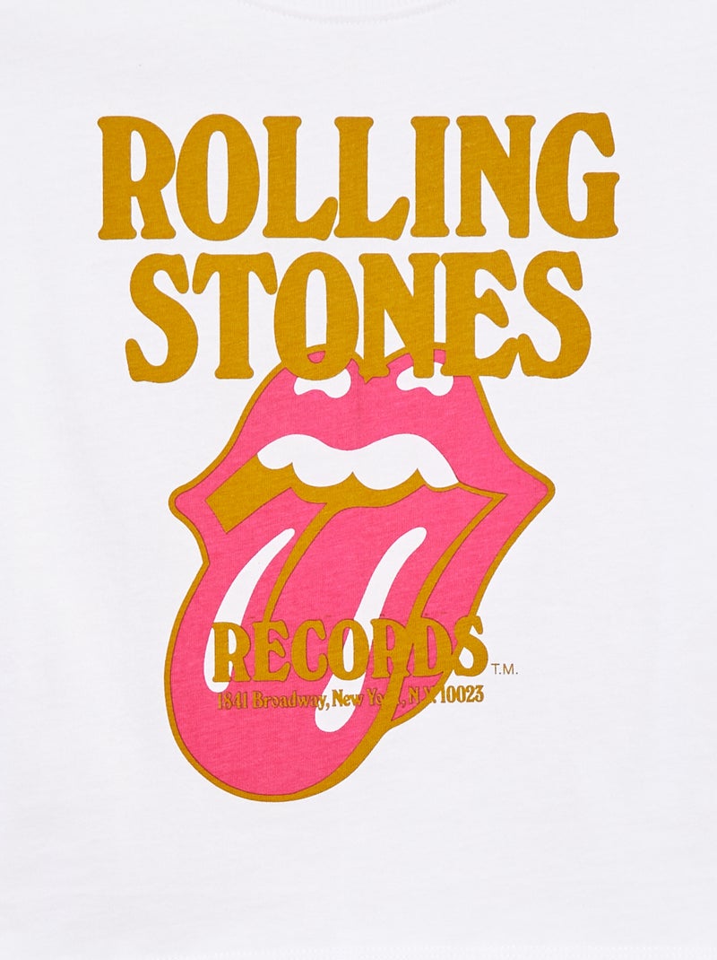 T-shirt a maniche corte 'Rolling Stones' - bianco - Bambina - 8.00€ - Kiabi