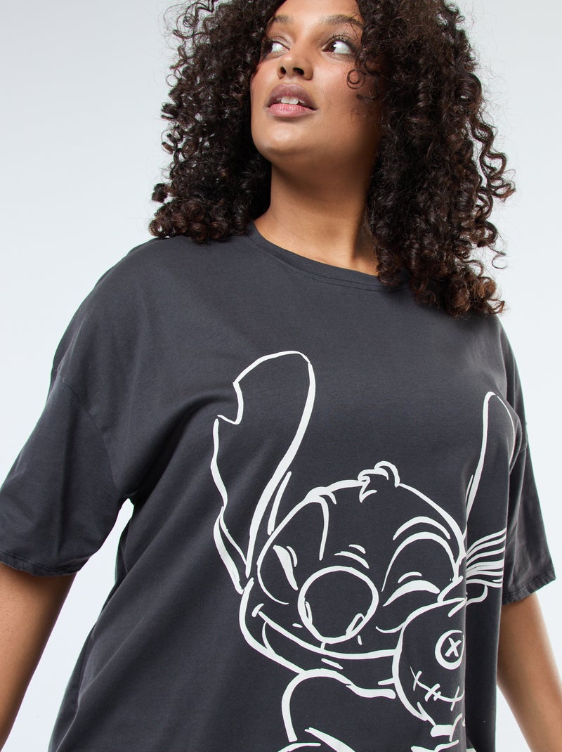 T-shirt 'Stitch' 'Disney' a maniche corte - Nero - Taglie forti - Donna ...