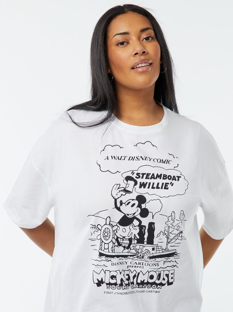 T-shirt 'Topolino' 'Disney' stampata a maniche corte - Bianco - Taglie ...