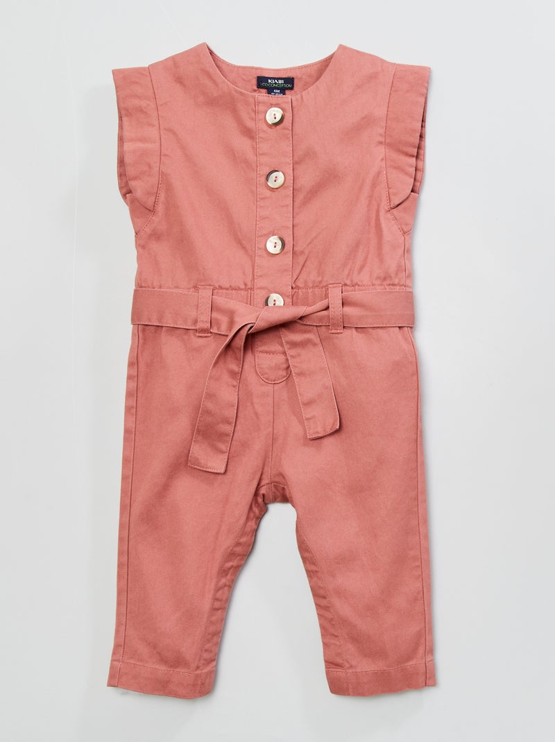 Tuta lunga in jeans - ROSA - 15.00€ - Kiabi