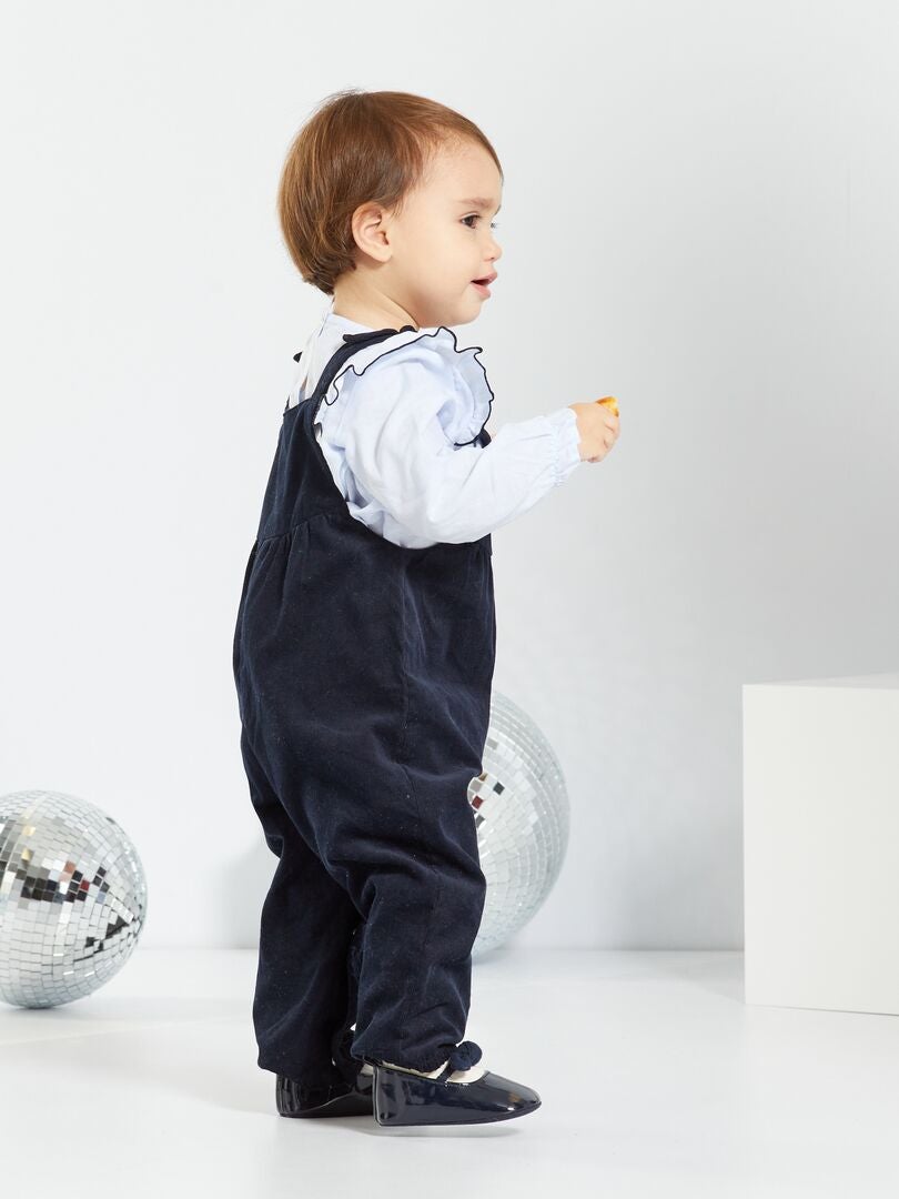 Tuta lunga in velluto - BLU - Kiabi - 16.00€