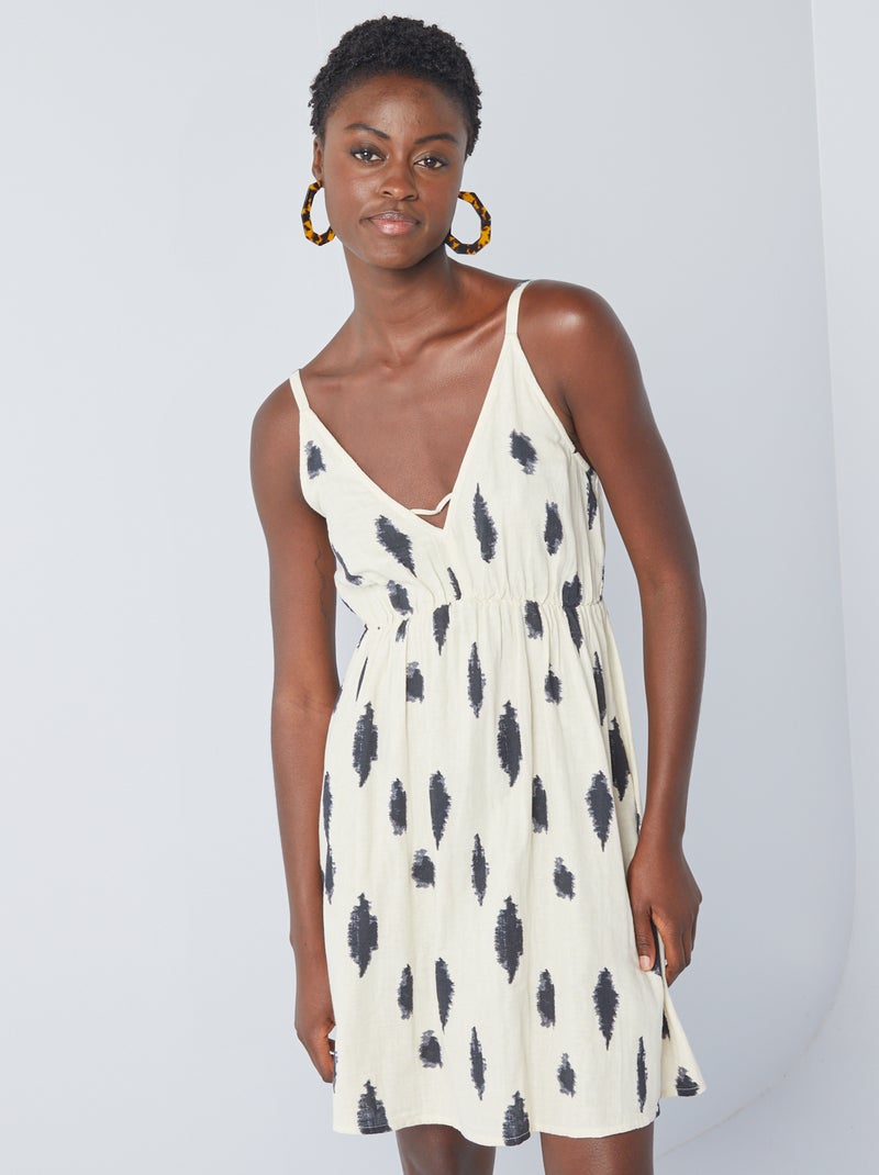 Vestito Corto Tie And Dye Con Spalline Sottili Beige Kiabi 1000€